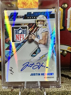 justin herbert auto 1/1 | eBay
