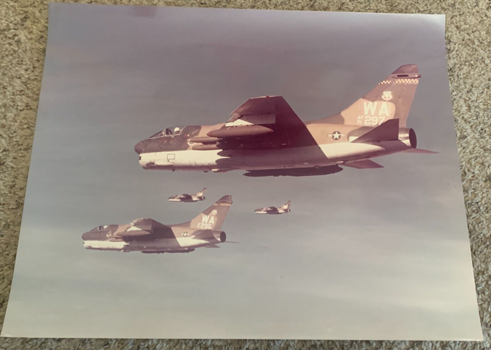 BEAUTIFUL 16"x20" Photo of four USAF Vought A-7D Corsair IIs - 57th ...