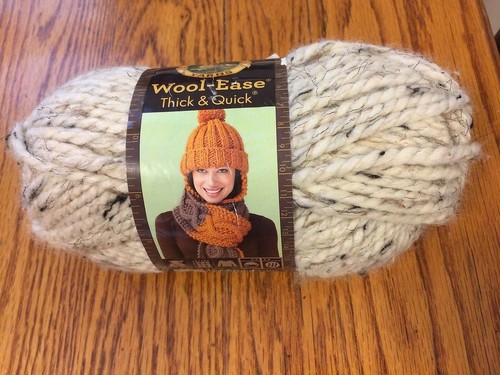 One Skein - Lion Brand Yarn - "Oatmeal" Color - Wool-Ease - Thick ...