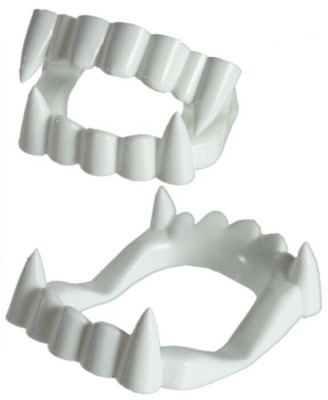 Halloween White Dracula Fangs Vampire Fake Teeth Fancy Dress Party ...