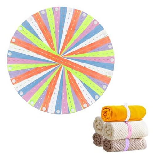 60Pcs Roll-up Clothes Storage Elastic Band, Adjustable Clothing 60Pcs ...