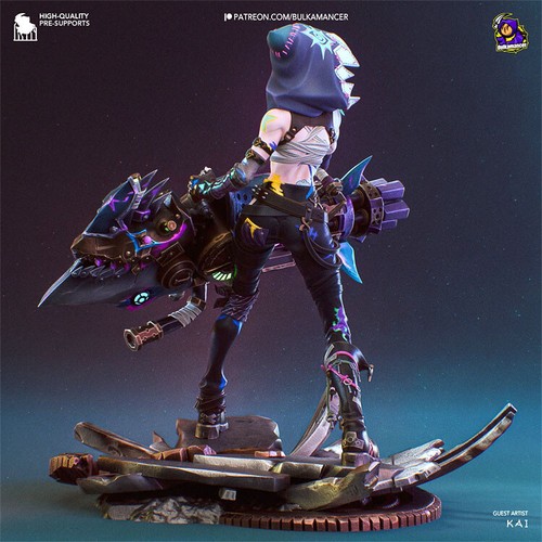 Fractured Jinx 1/8 1/6 1/4 3D Print Model Kit Unpainted Unassembled GK ...