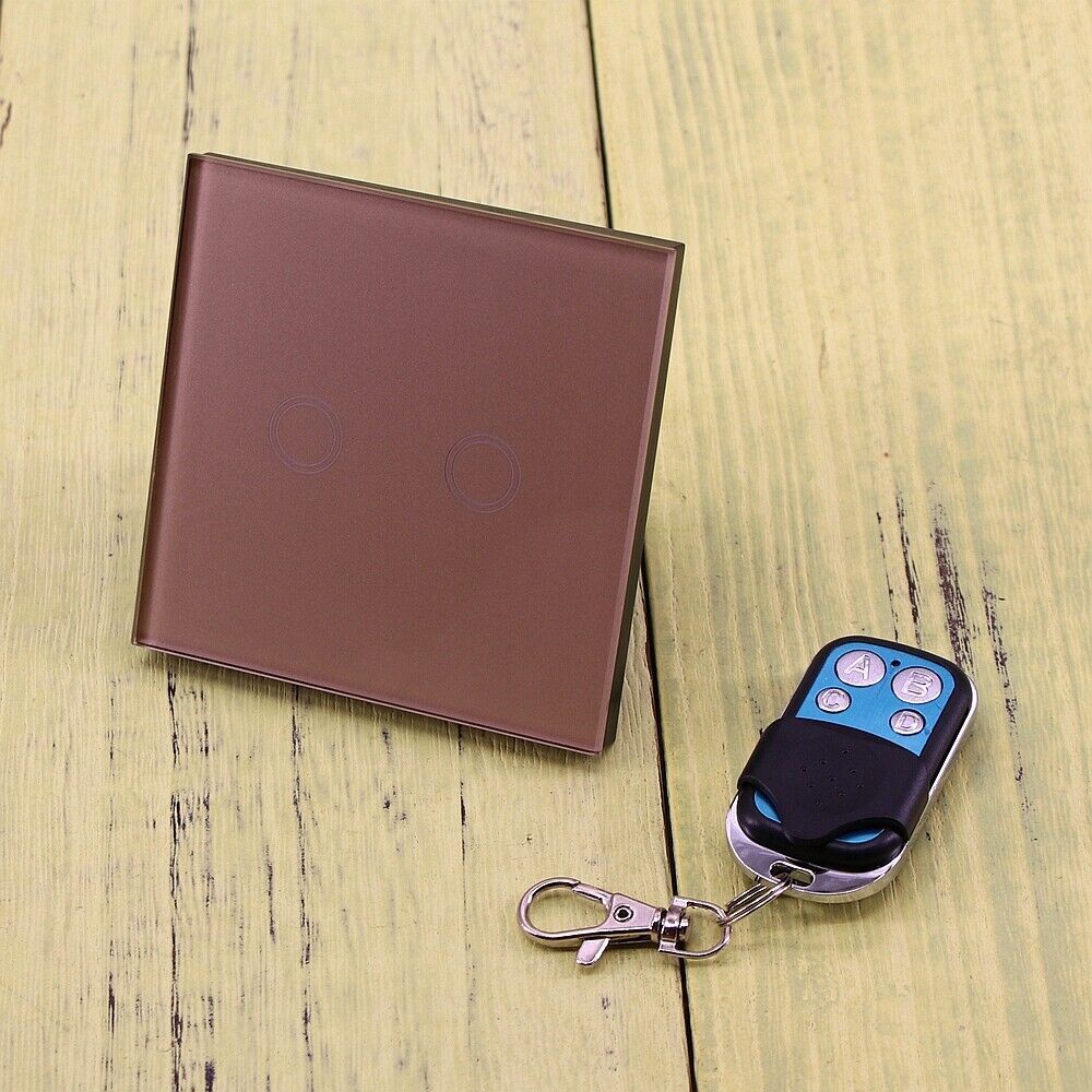 Australia Touch Remote Light Switch 1/2/3gang 1 way Tempered Glass ...