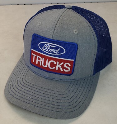 Ford Truck Patch on Richardson 112 Trucker Hat Snapback Heather/Royal | eBay