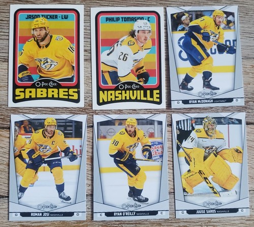 2024-25 OPC O-Pee-Chee Hockey Nashville Predators 6 card lot w/ 2 SP ...