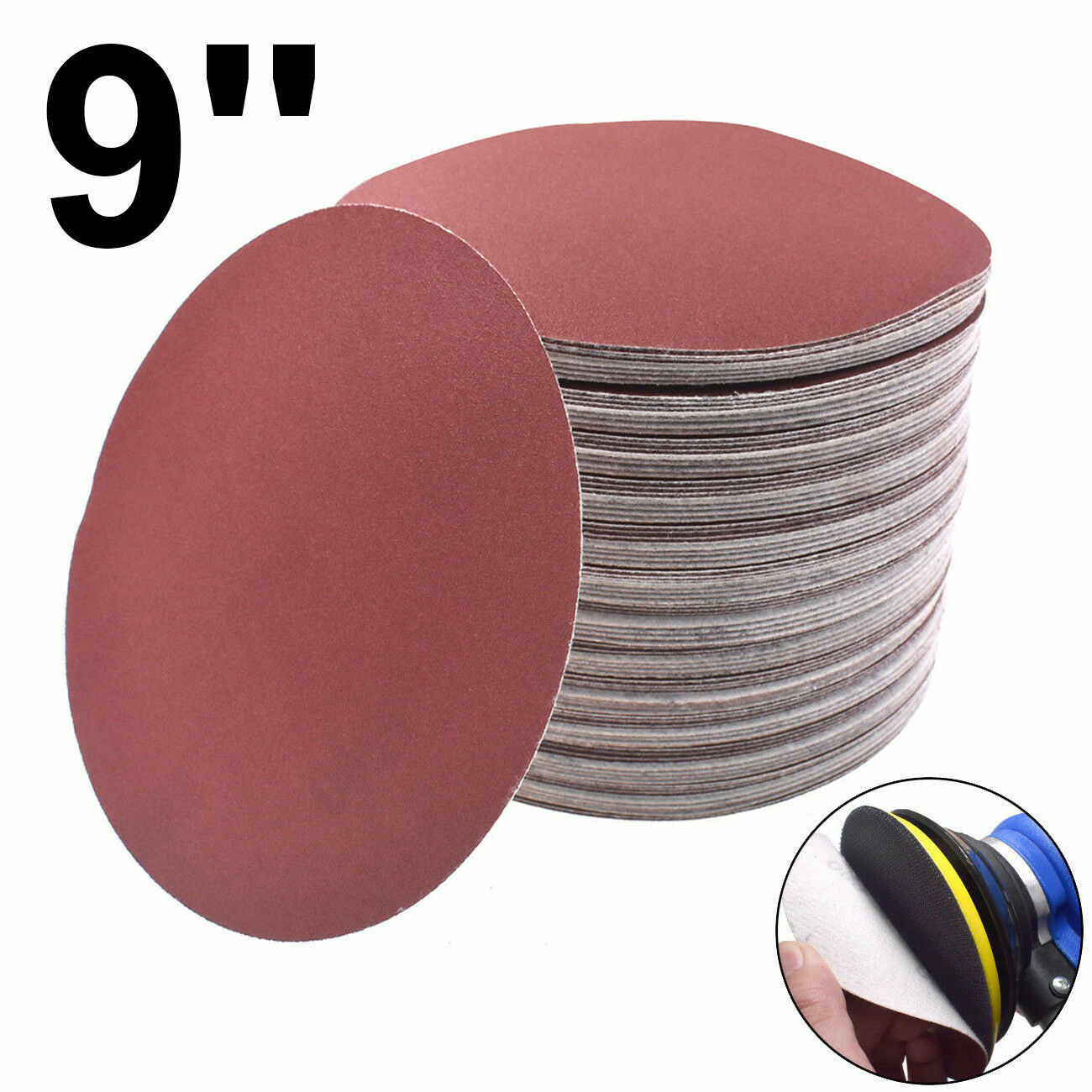 10pcs Sanding Discs Hook & Loop Plaster Fr Drywall Sander Pad Sandpaper ...