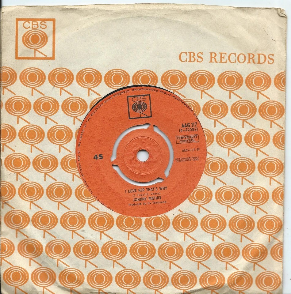Johnny Mathis:Gina/I love her that's why:UK CBS:1962 | eBay