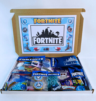 FORTNITE THEMED LETTERBOX GIFT HAMPER BOX PERSONALISED PARTY BIRTHDAY ...