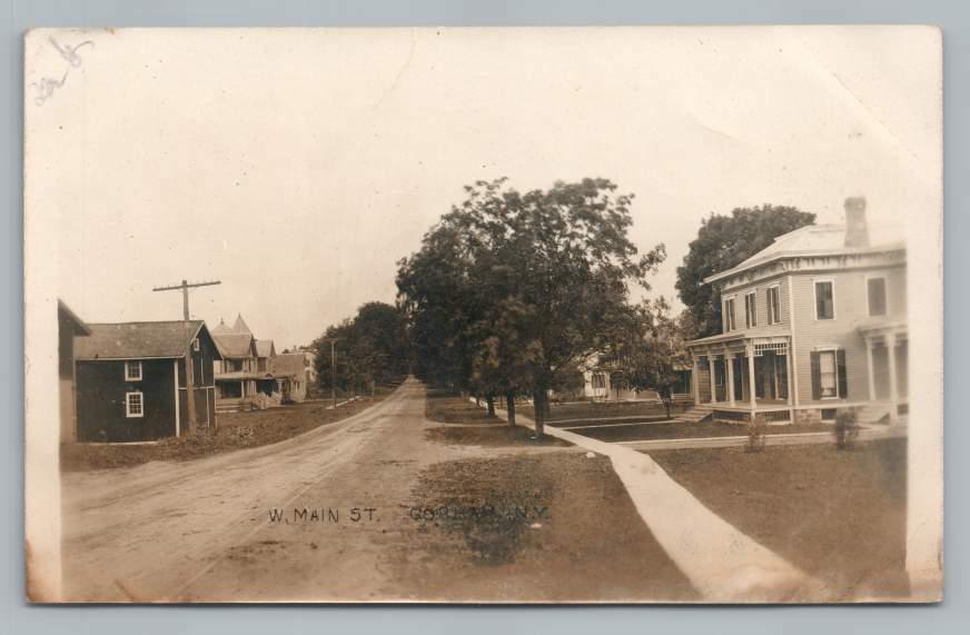 Main Street Houses GORHAM New York RPPC Ontario County Antique Photo ...