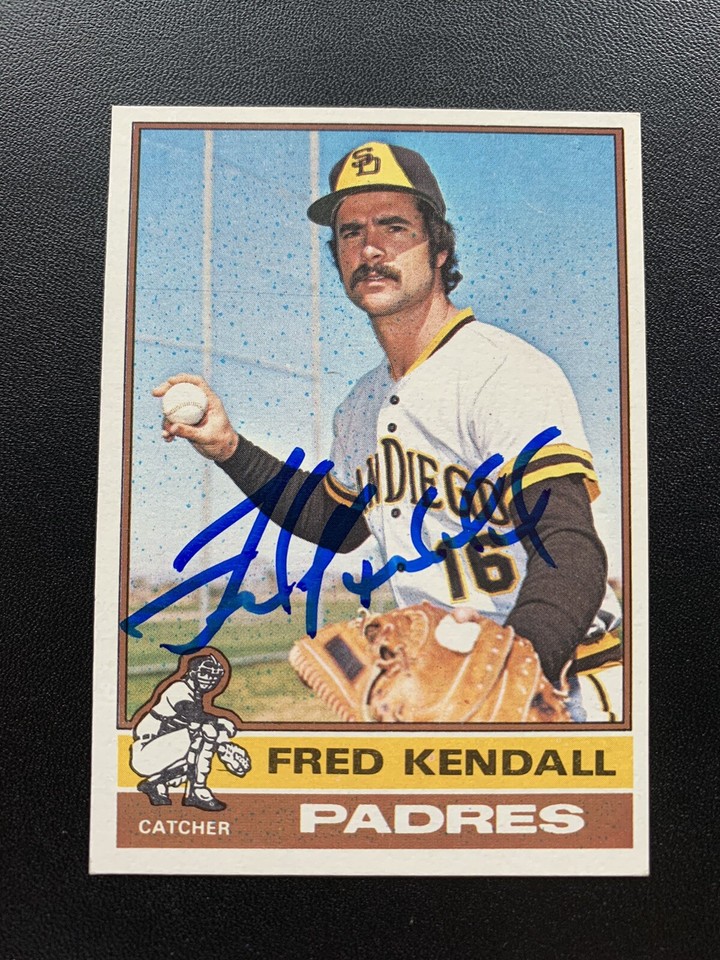 Fred Kendall Signed 1976 Topps #639 Card San Diego Padres Autograph COA ...