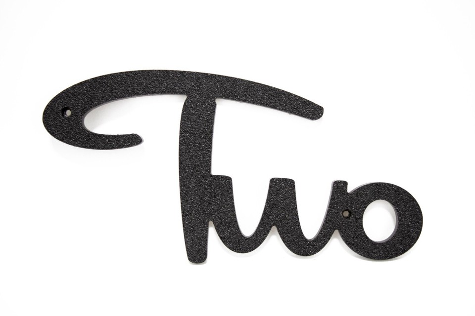 Mid Century Cursive House Numbers, Regular Size House Number Modern ...