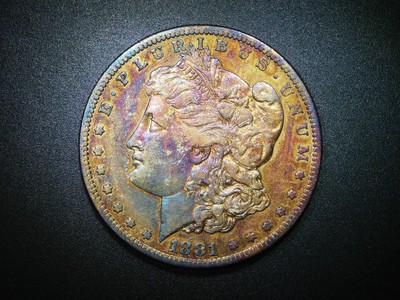 1881-S MORGAN SILVER DOLLAR BEAUTIFULLY TONED EF DETAIL COLLECTOR GRADE ...