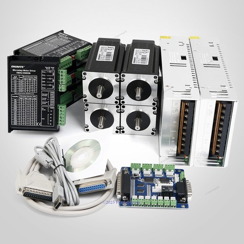 CNC Kit 4 Axis Breakout Board & Nema23 Stepper Motor For DIY Router ...