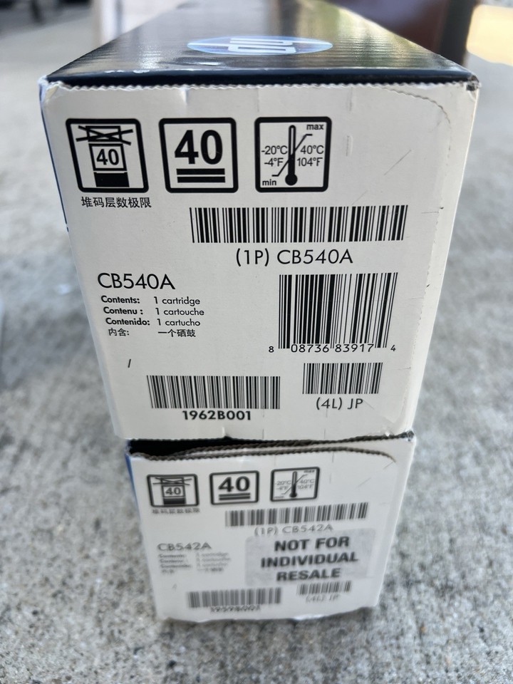 HP LASREJET 125A Black And Yellow Print Cartridge Set of 3 NEW CB540A ...