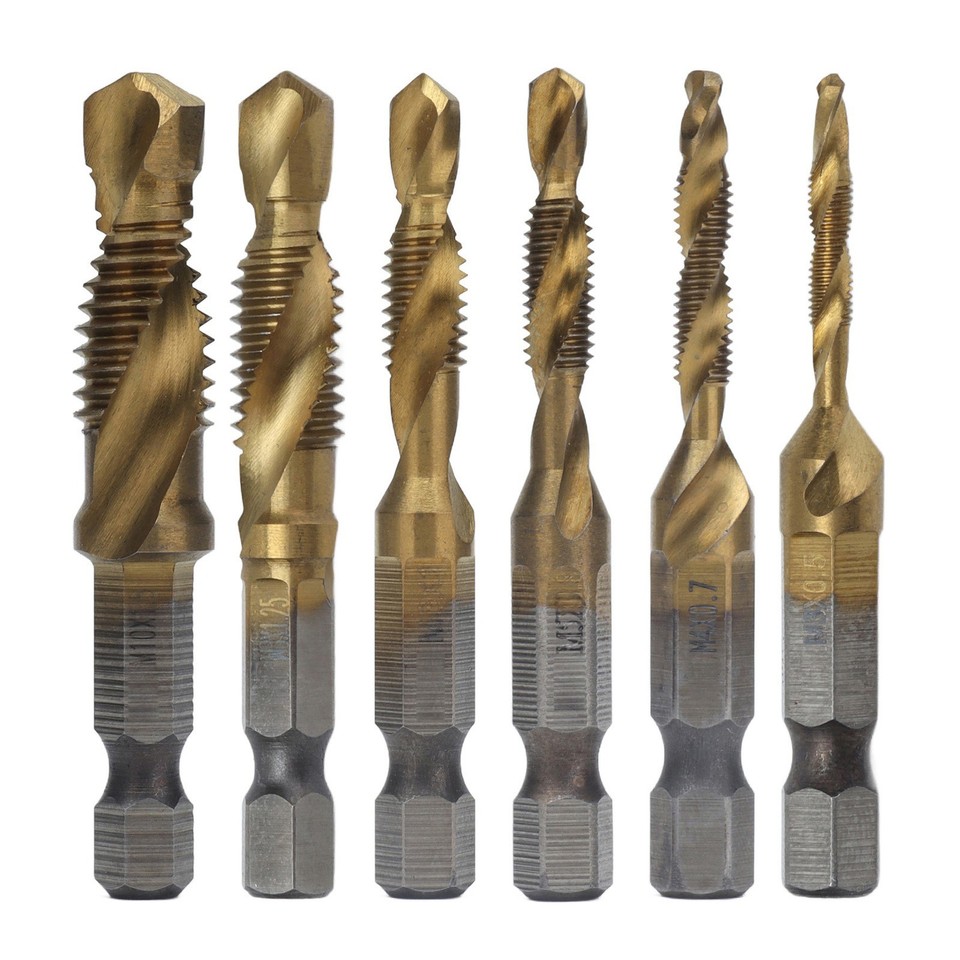 Combination Tapping Bits High Speed Steel Efficient Hex Shank Tap Drill ...