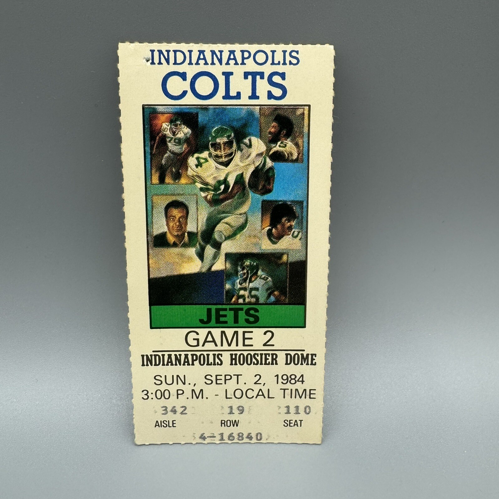 SEP 2, 1984 RON SOLT NFL DEBUT 1ST REG SEA GAME @ INDY COLTS VS JETS ...