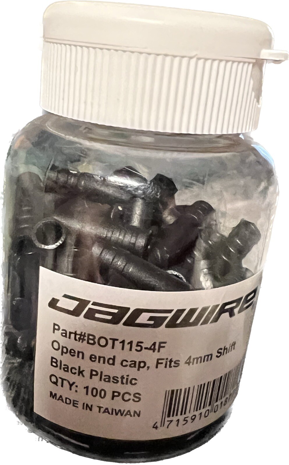 Jagwire 4mm Open Nylon End Caps Black Bottle of 100 | eBay