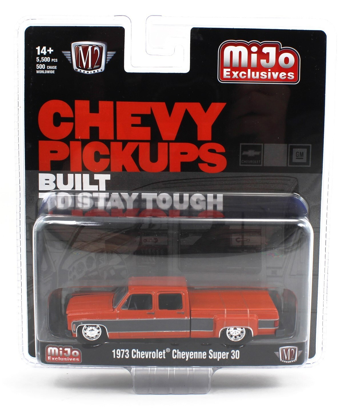 2023 M2 MACHINES 1:64 MiJo *ORANGE & GREY* 1973 Chevy Cheyenne DUALLY ...