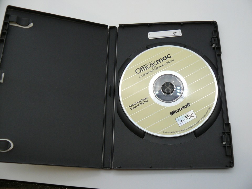 Microsoft Office Mac 2004 Student and Teacher Edition Software 3 keys ...