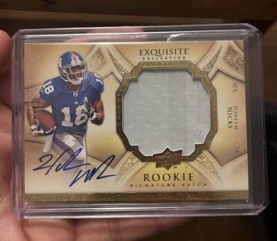 2009 Exquisite Collection Signature /225 Hakeem Nicks RPA Rookie RC ...