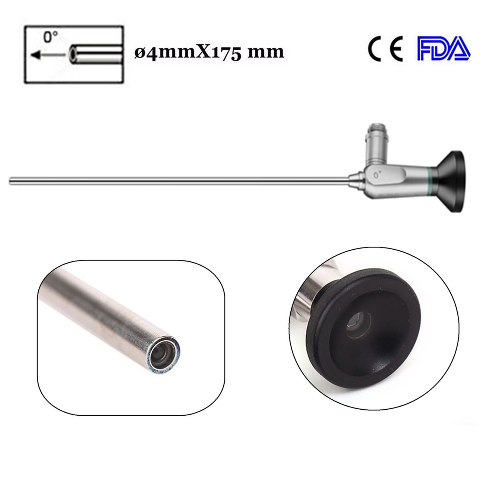 CE 0° Rigid Endoscopy ENT Sinuscope Arthroscopy 4x175MM fit Storz Wolf ...
