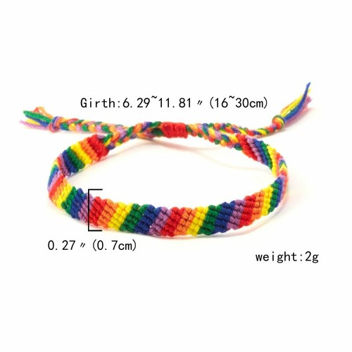 Gay Pride LGBT Rainbow Unisex Bracelet Jewelry Lesbian Bisexual Trans ...