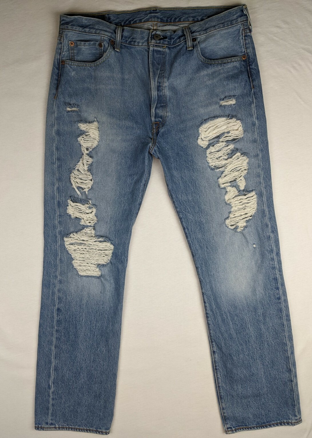 Levi's 501 Original Fit Men's Ripped Jeans Shuttle Bl… - Gem