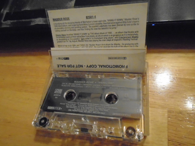 RARE ADVANCE PROMO Madder Rose CASSETTE TAPE rock Panic On MARY LORSON ...