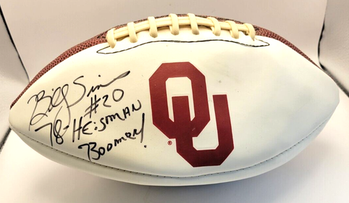 Billy Sims Heisman Trophy Winner Autographed Oklahoma Sooners Football ...