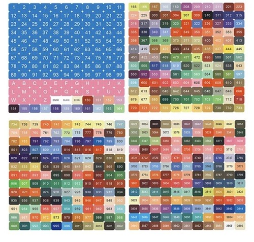 DMC Colors Number Label Stickers for Diamond Painting Storage Box ...