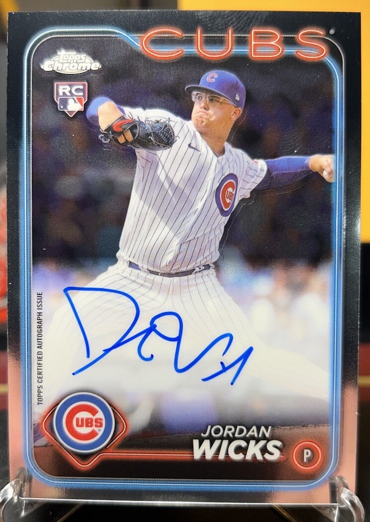 2024 Topps Chrome Rookie Auto #RA-JWS Jordan Wicks - Chicago Cubs | eBay