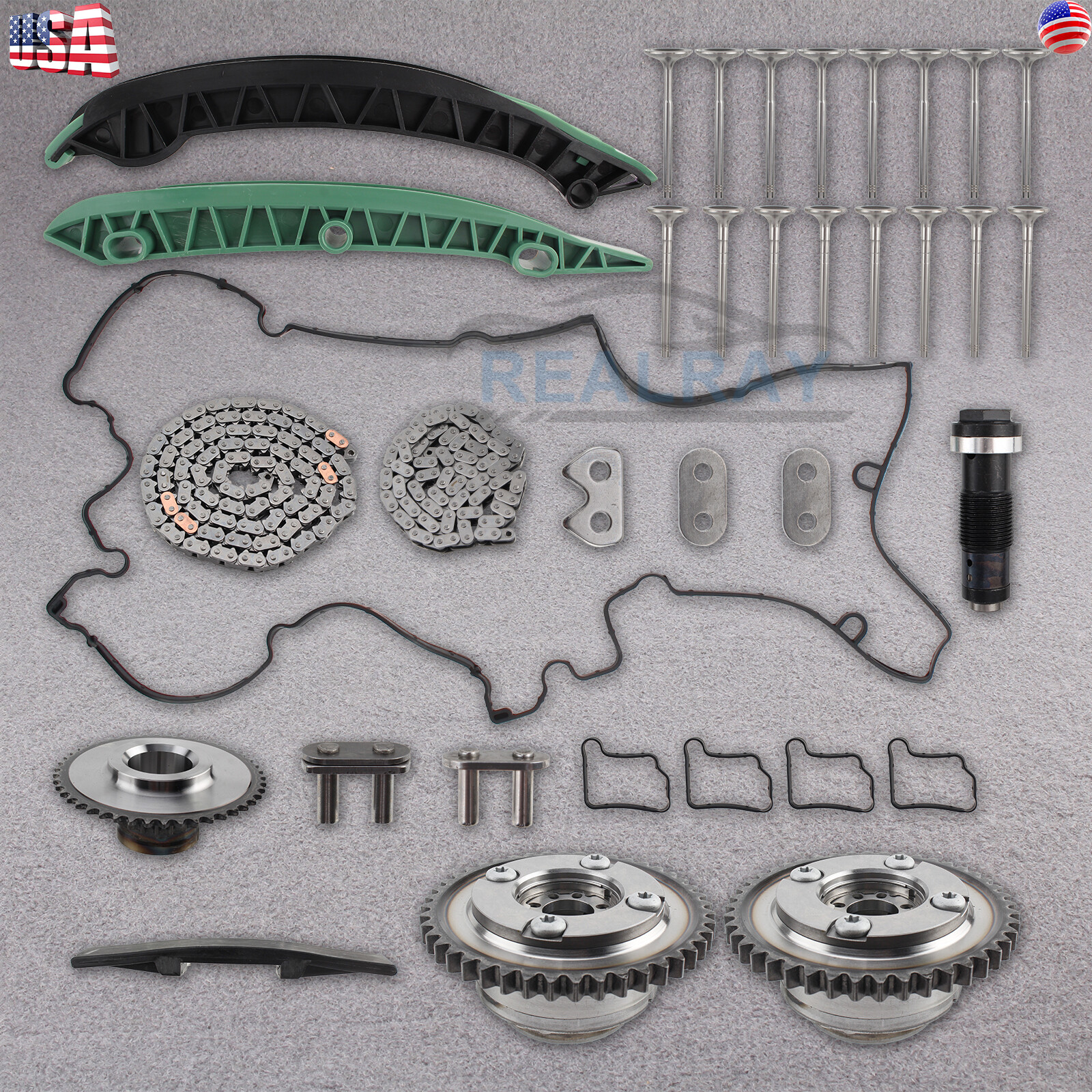 Timing Chain Kit Camshaft Phaser VVT Sprockets Fits Mercedes C250 W212 ...