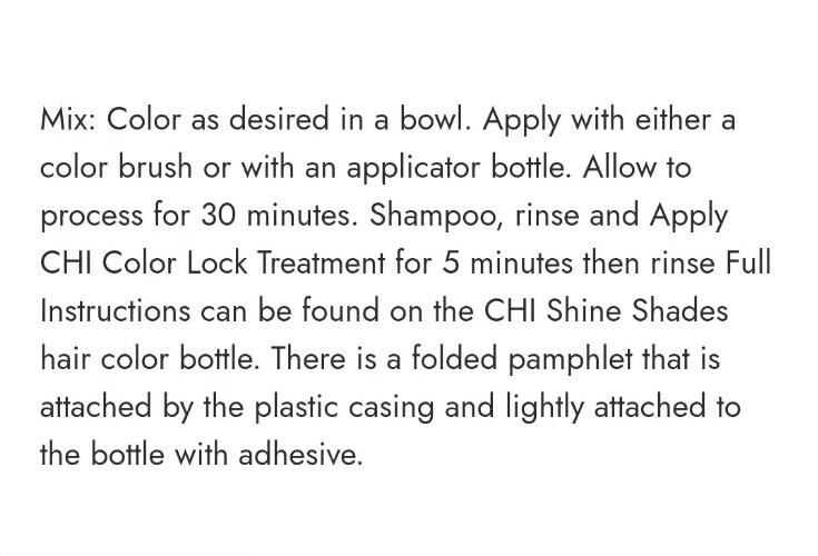 CHI Ionic Shine Shades Liquid Hair Dye Violet/Purple 3oz Bottle | eBay