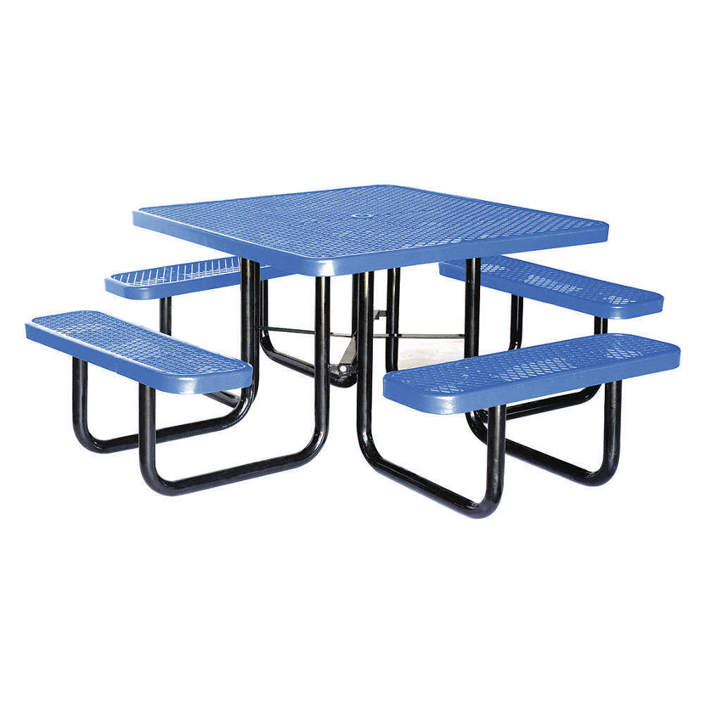 GRAINGER APPROVED 4HUR1 29-5/8 in Picnic Table - Blue for sale online ...