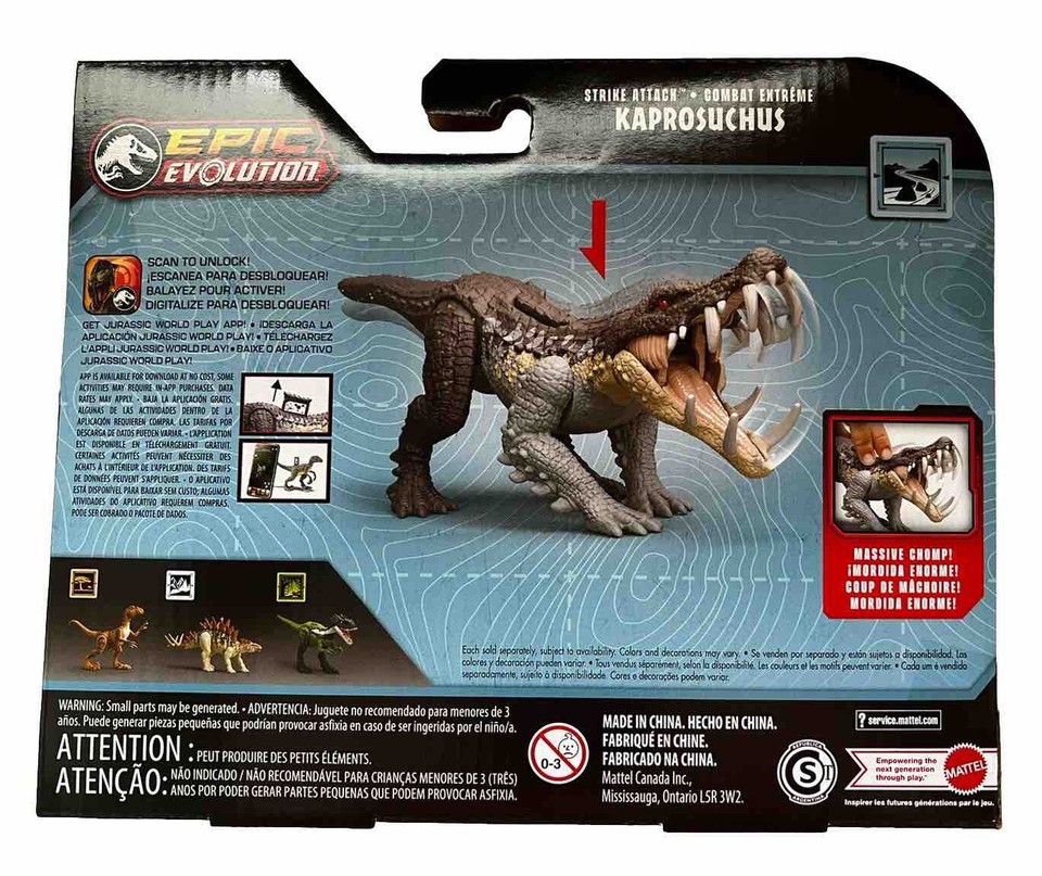 Jurassic World Epic Evolution Strike Attack Kaprosuchus Action Figure ...