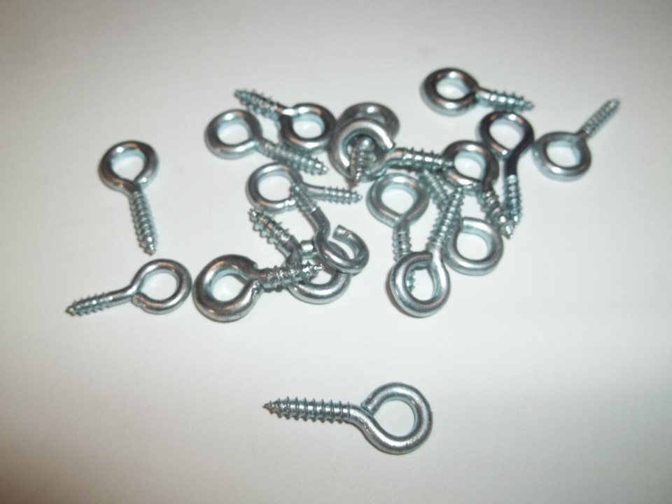 CR Framing, Screws Eye Hooks 4 PCS Silver Metal Cup Hooks Eye Shape ...