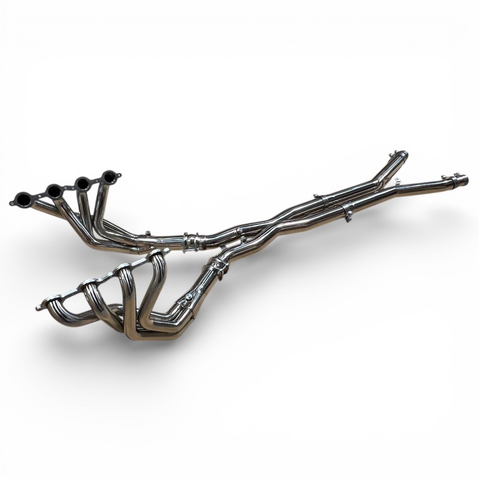 Stainless Long Tube 1-7/8" Exhaust Headers +X-Pipe Kit 05-13 Chevy ...