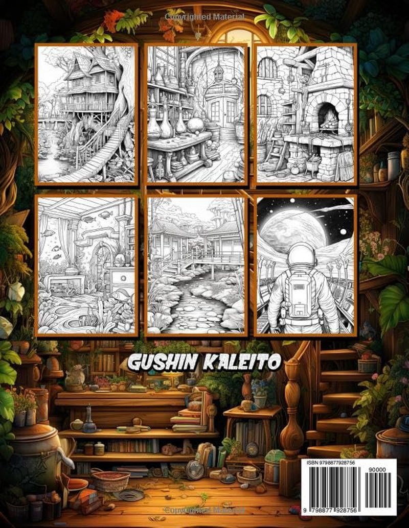 Landscapes Rooms: Explore the Magical Rooms in Adult Coloring Book for ...