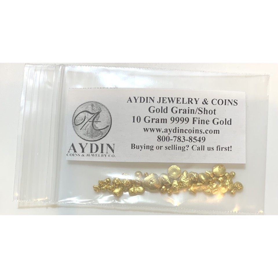 10 gram Refined Pure 24K Gold .9999+ Fine Gold Grain Shot Casting | eBay