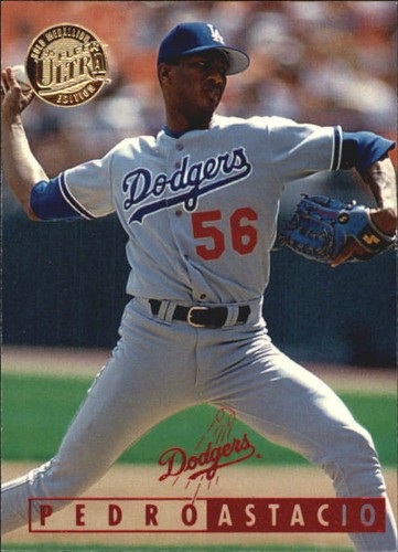1995 Ultra Gold Medallion Los Angeles Dodgers Baseball Card #393 Pedro ...