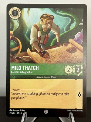 Milo Thatch 79/204 Common COLD FOIL Disney Lorcana - Into the Inklands ...