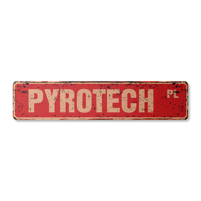 PYROTECH Vintage Street Sign pyrotechnics fireworks firework ...