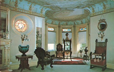 Postcard VT Rutland Vermont Wilson Castle French Drawing Room Victorian ...