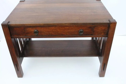 art and craft Mission Quarter Sawn Oak Desk Writing Table, c. 1900 | eBay