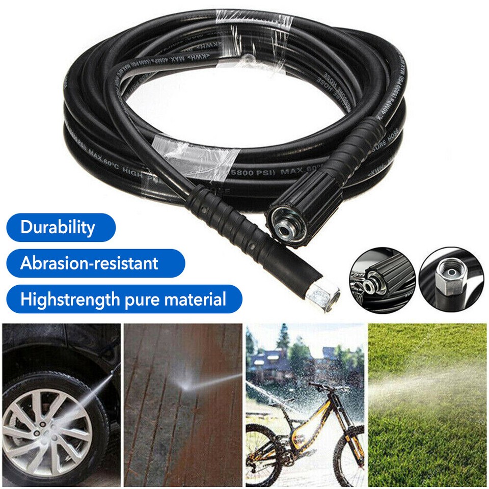 10M High Pressure Washer Hose Pipe Jet Wash Lance M14 X M22 Thread ...