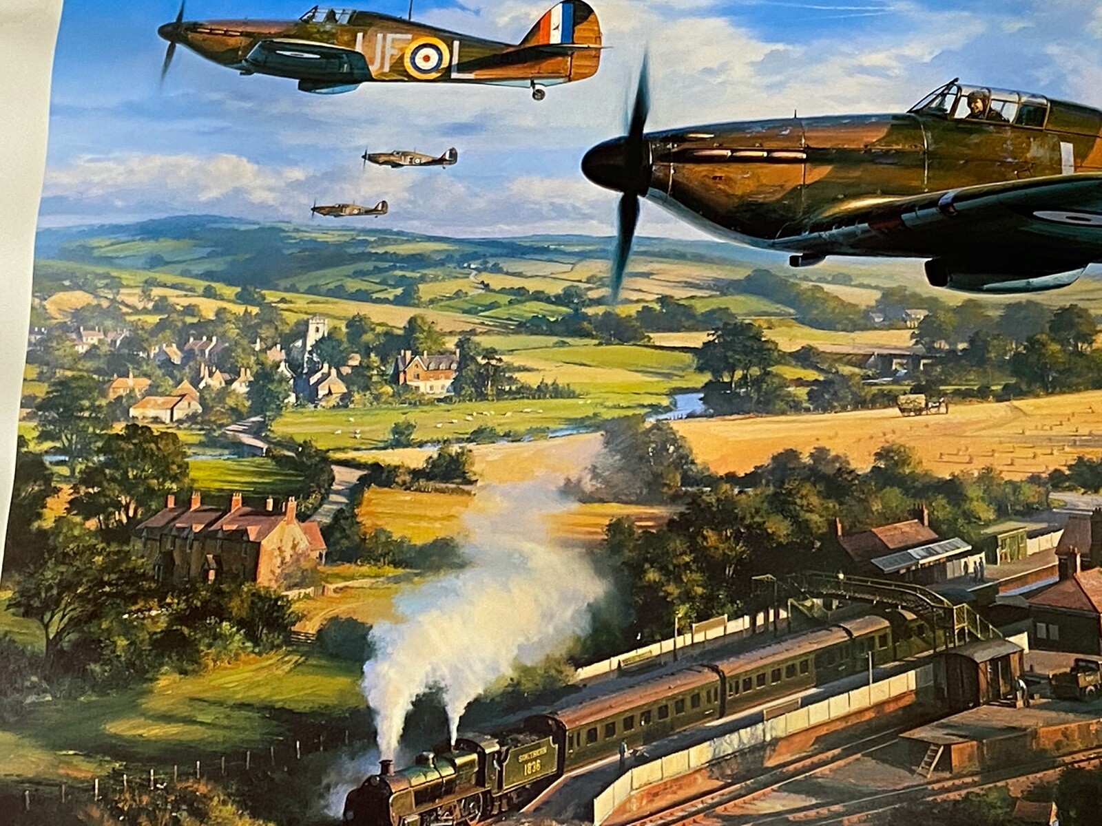 Tangmere Hurricanes by Nicolas Trudgian - Signed By RAF Hurricane Aces ...