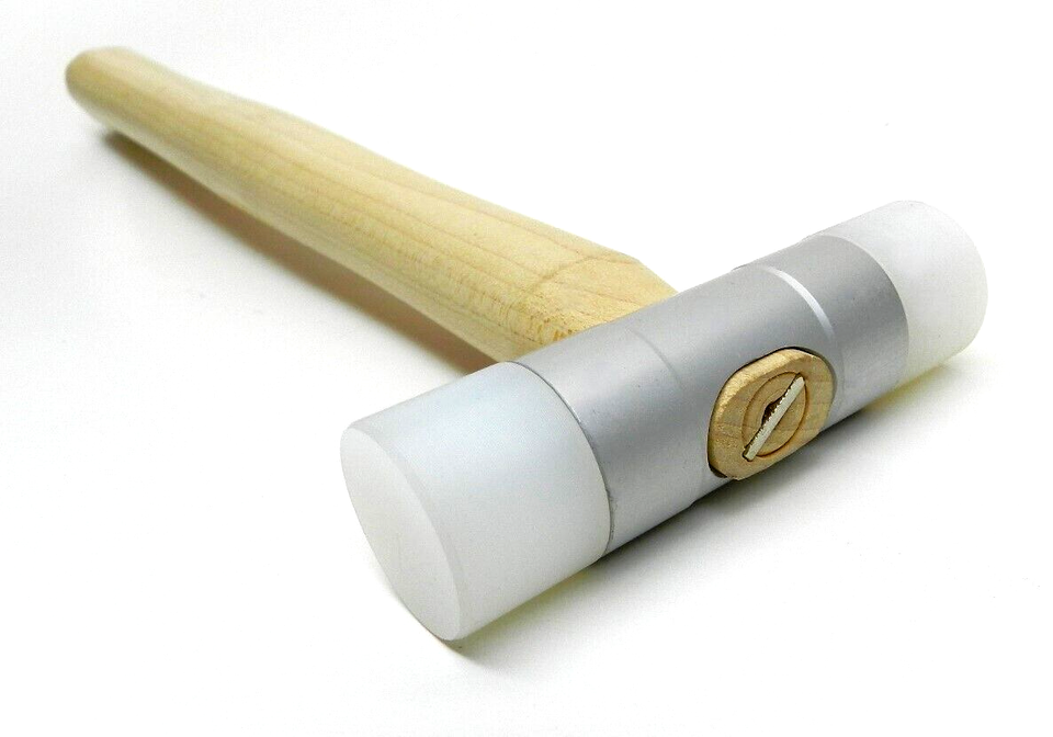 Nylon Hammer 1" Head Dual Face Plastic Mallet Ash Handle with 2 ...