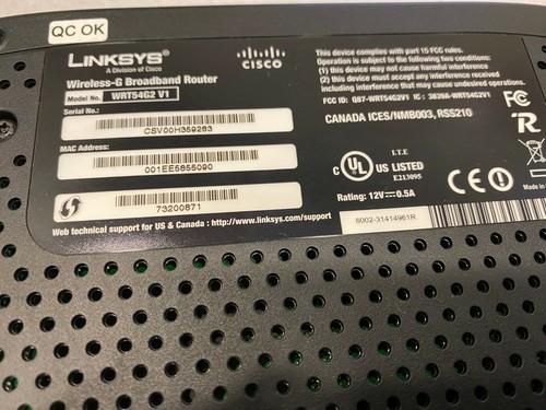 Cisco Linksys Wireless-G Broadband Router Model WRT54G2 V1 745883587506 ...