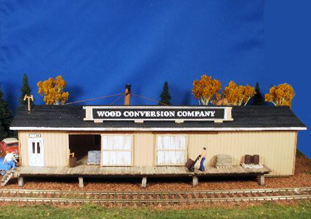 THE WOOD CONVERSION CO HO Model Railroad Factory Structure Unptd Laser ...