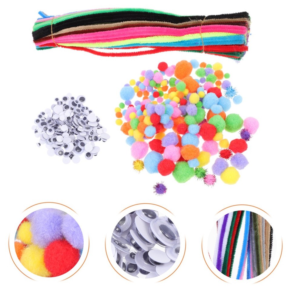 1 Set Kids Colorful Handmade DIY Materials Kit Kids Plush Sticks DIY ...